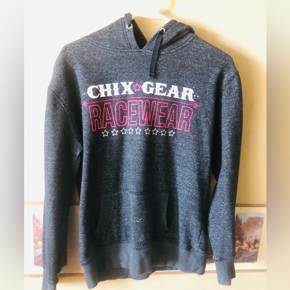 Tops | Chix Racewear Glitter Hoodie | Poshmark